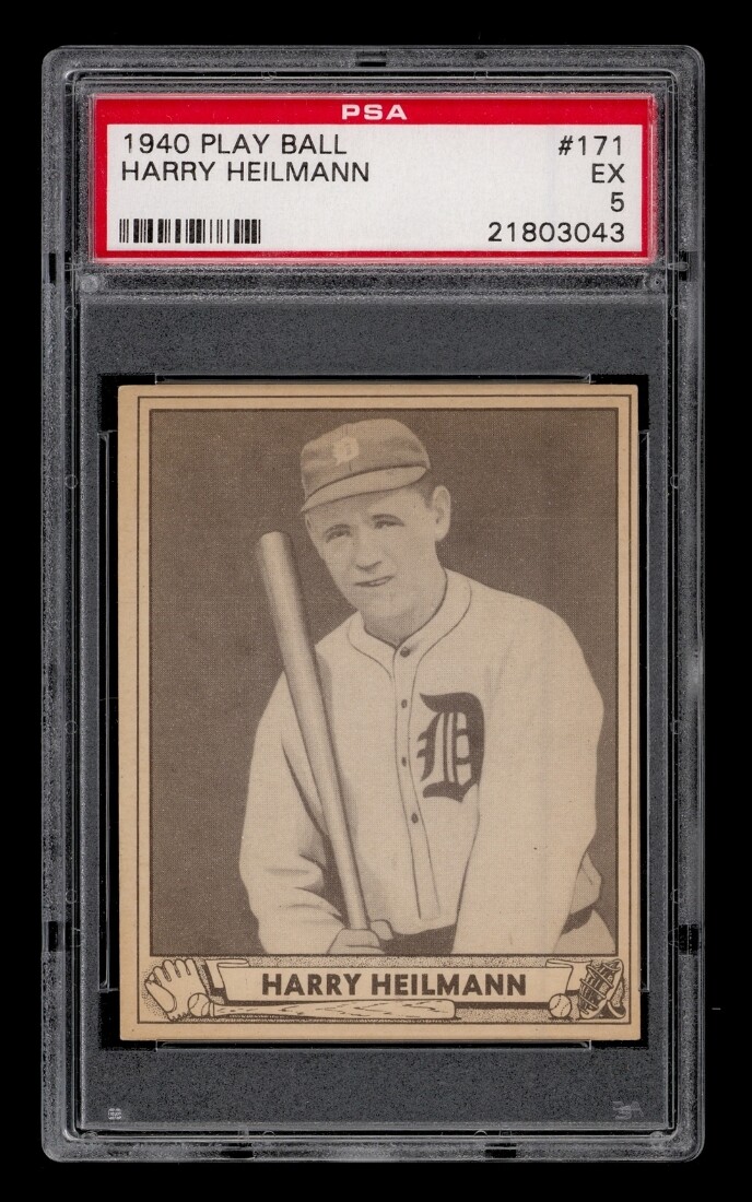 1940 Play Ball Set-Break #171 Harry Heilmann PSA 5 EX | eBay