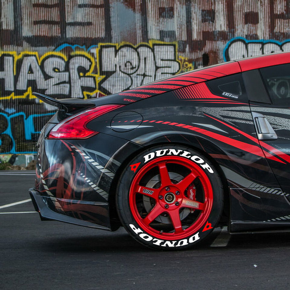 Car Tire Lettering Sticker DUNLOP 1.38'' 15''-24'' Separatedly Tire ...