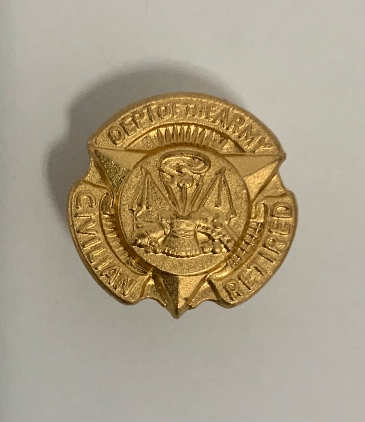 Department of the Army Civilian Retired Vintage Lapel Pin 1/2” Pinback ...