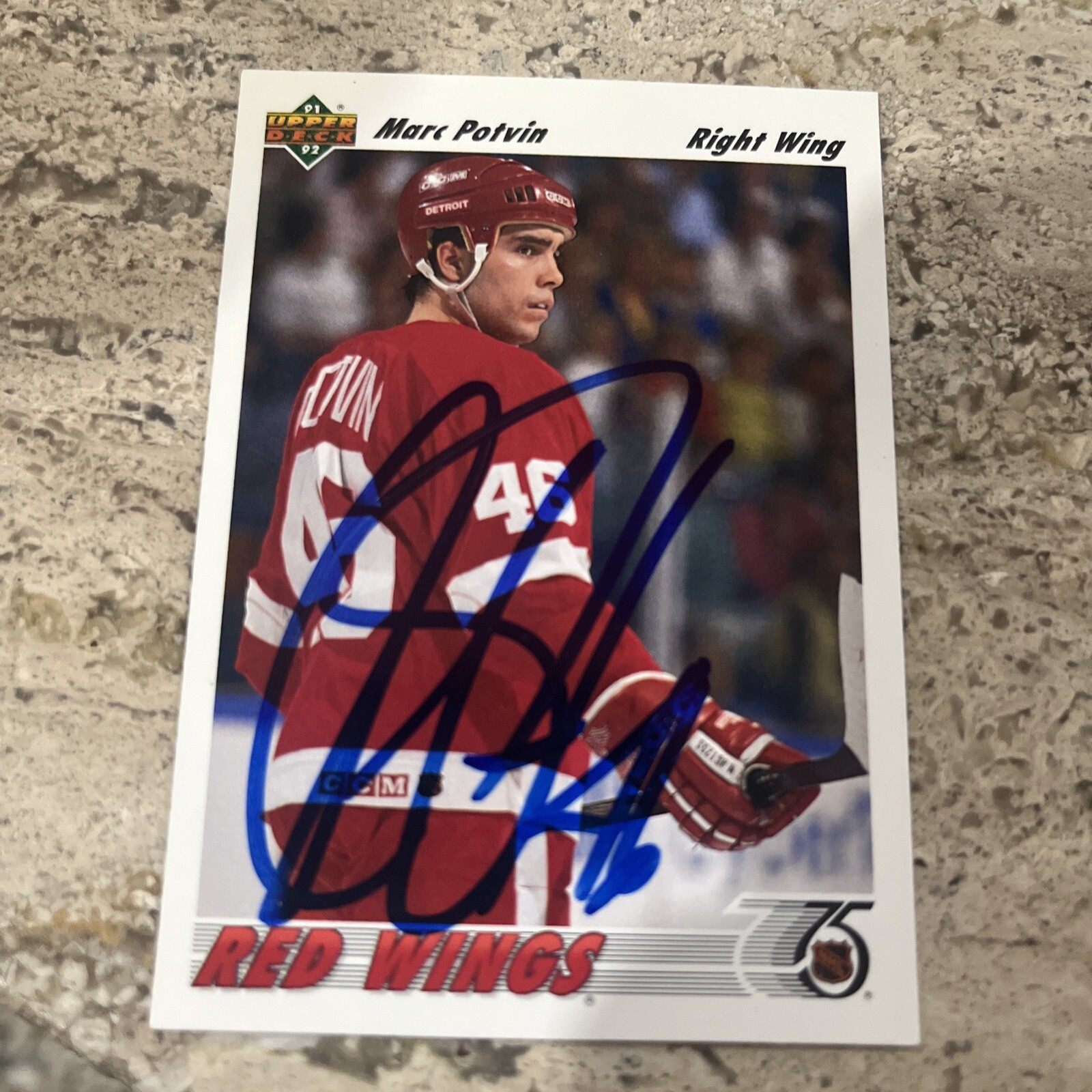 1991-92 Upper Deck - #405 Marc Potvin (RC) signed auto | eBay