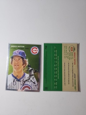 Bruce Sutter #419 2023 Topps Chrome Platinum Anniversary Chicago Cubs ...