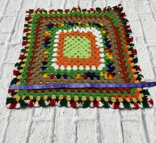 Vintage Granny Square Afghan Chair Cover | eBay UK