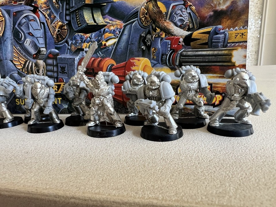 (10) GW 40k 2nd Edition Space Marines Space Wolves Grey Hunters Metal ...