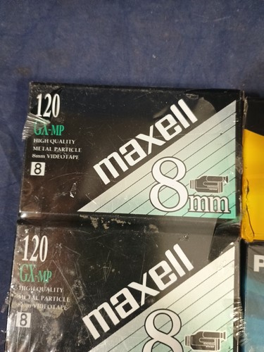 Four 8 MM Video Cassette Tapes,1 Sony, 2 Maxwell,1 Panasonic New Sealed ...