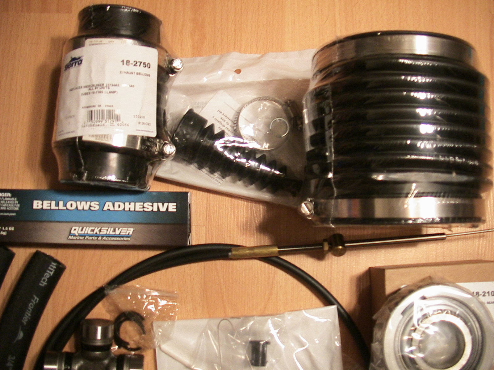 Shift Cable + Bellows Transom Kit Mercruiser Alpha 1 Universal Joints ...