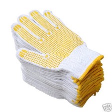 Japanese Work Cotton Gloves Nonskid Gunte One Dozen 12 Pairs Working ...