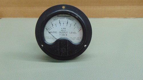 Westinghouse Audio Output Level Panel Meter 0 to 10 DB FS=200 microamp ...
