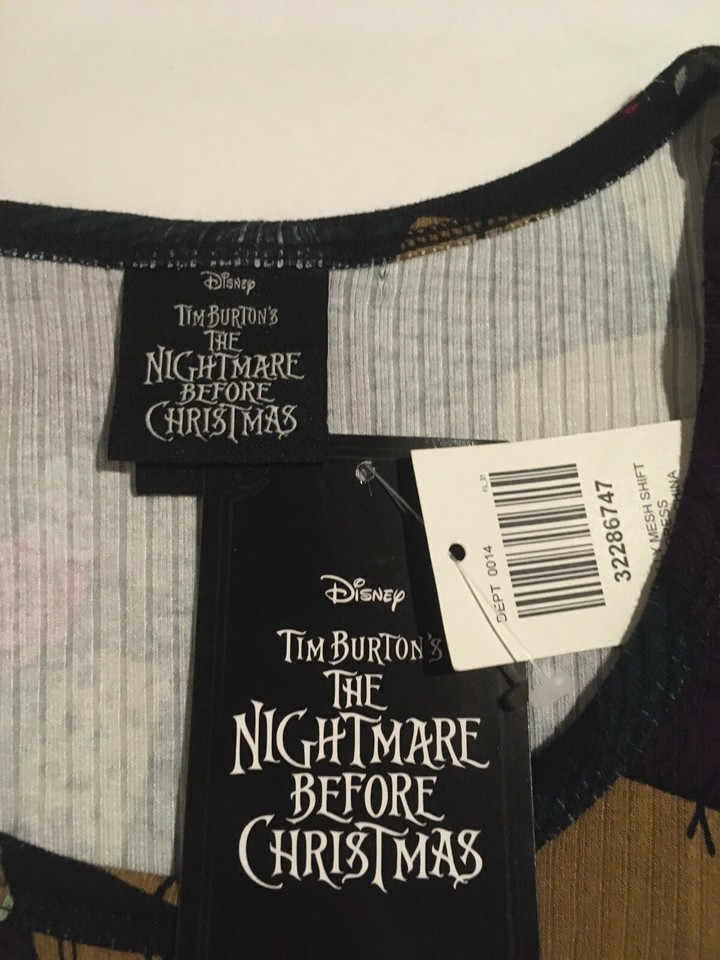 Nightmare Before Christmas Sally mesh-sleeve patchwork shift dress ...