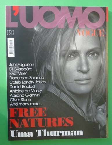 L'UOMO VOGUE Magazine March 2012 429 Uma Thurman BRUCE WEBER Joel ...