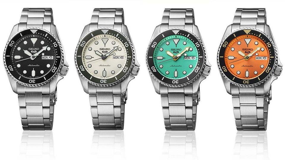 SEIKO 5 Sports SBSA231 SKX Sports Style Automatic Watch Orange Dial ...