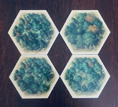 Catan | Forest Terrain Hex Tiles x4 | Official Extra/Replacement Game ...