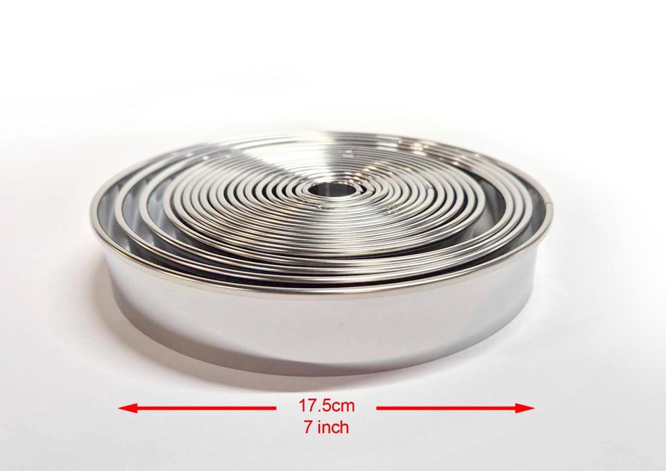 Extra large 19 Piece Bright Steel Pastry Cutters. 17.5cm/ 7in to 2cm ...
