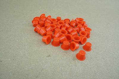 50 Pack NEW Red Caplug T-4 Tapered Cap Plug .485" OD .38" Long T Style ...