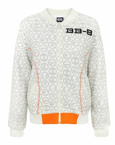 Disney Star Wars White Bb-8 Bomber Jacket Womens | eBay