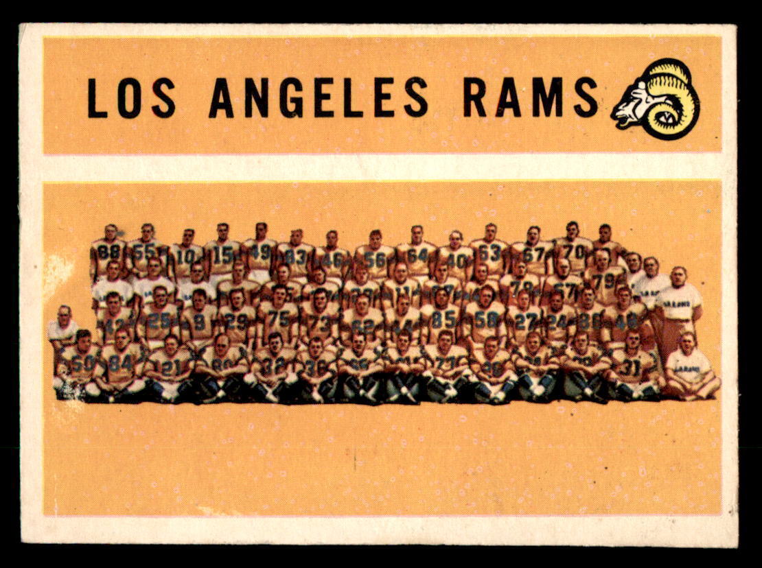 1960 Topps Football #71 Los Angeles Rams Team Card EX | eBay