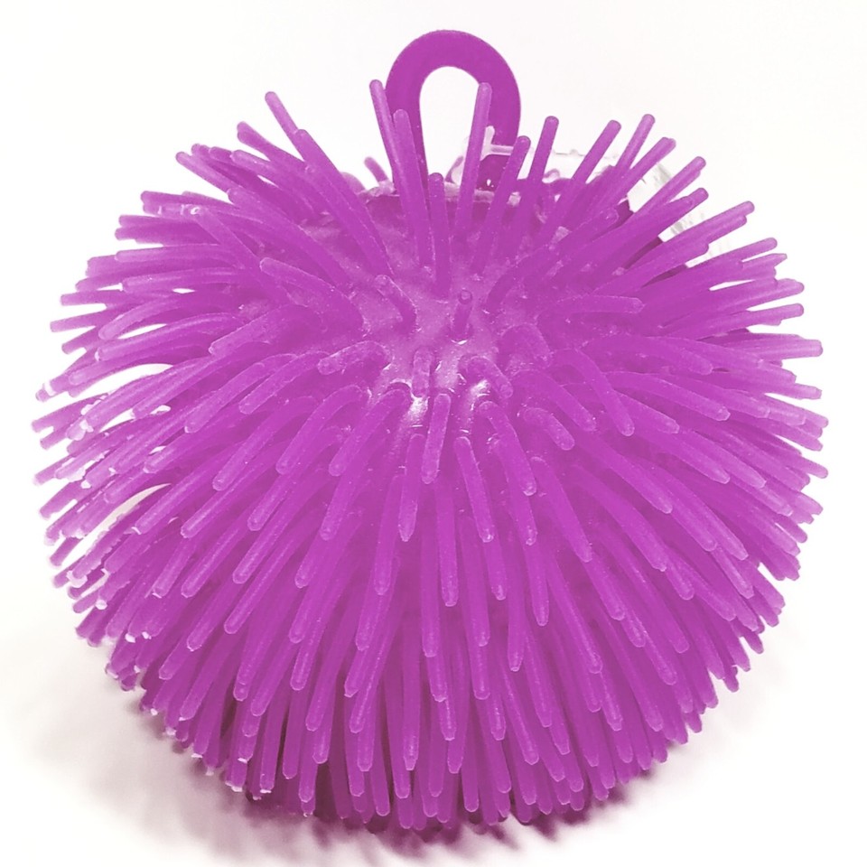 Bulging Eyes Lightup Pufferball Yo Yo Stress Relief Purple Bouncing Toy ...