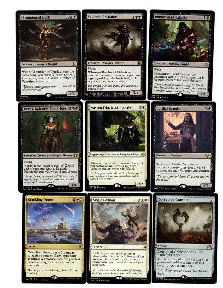 Edgar Markov-100 Card EDH Commander Deck-Vampire-Mythic-Rare Magic the ...