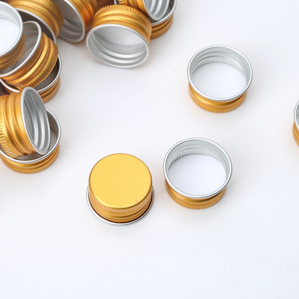 50 24R/28R Small Aluminum Threaded Caps Lids Replacements for Glass ...