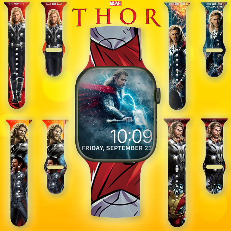 Marvel Thor Strap for Apple Watch All Series iWatch 49 45 44 42 41 40 ...