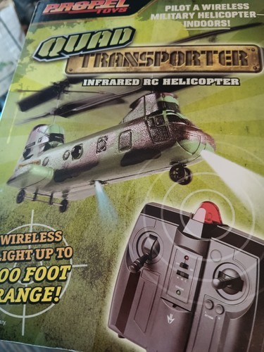 Propel Toys QUAD TRANSPORTER HELICOPTER R/C 100 FT RANGE! NEW EASY TO ...