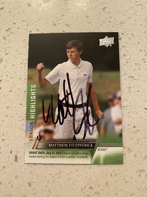 Matt Fitzpatrick Signed 2024 Upper Deck Golf Card Season Highlights PGA ...