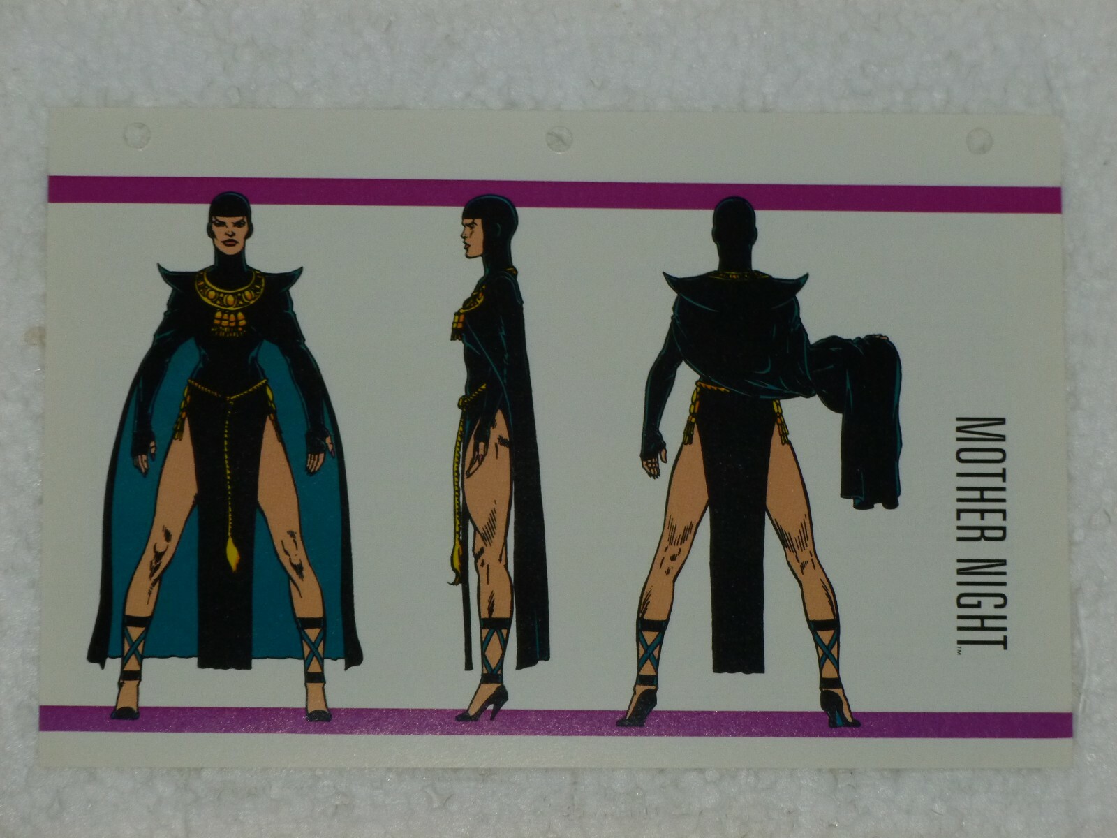 MOTHER NIGHT - Character Info MARVEL BIO SHEET Heroes & Villains RARE ...