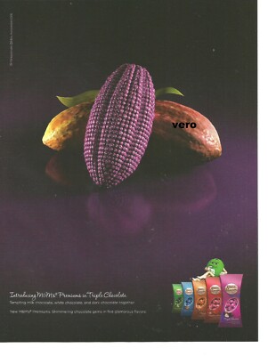 print ad M&M's PREMIUMS TRIPLE CHOCOLATE mms M&M introduction advert ...