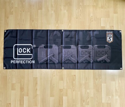 Glock Gen 5 Logo Guns Flag G17 G19 G26 G34 Pistol BannerTapestry 2x6ft ...