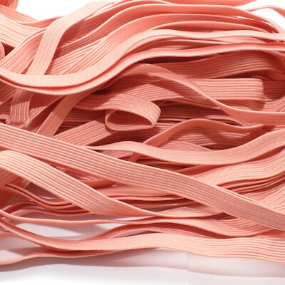 ONE METRE OF SOFT, STRETCHY, FLAT ELASTIC, PEACH COLOUR, 6 MM WIDE ...