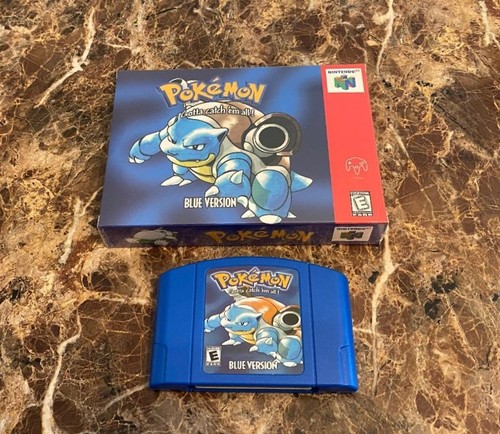 Pokemon Blue Version (N64) Nintendo 64 Game With Box Requires Expansion ...