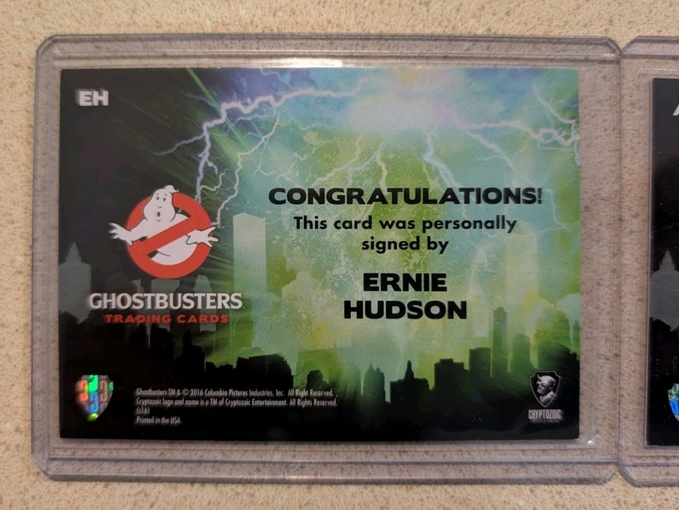 2016 Cryptozoic Ghostbusters Trading Cards Auto Ernie Hudson Annie ...