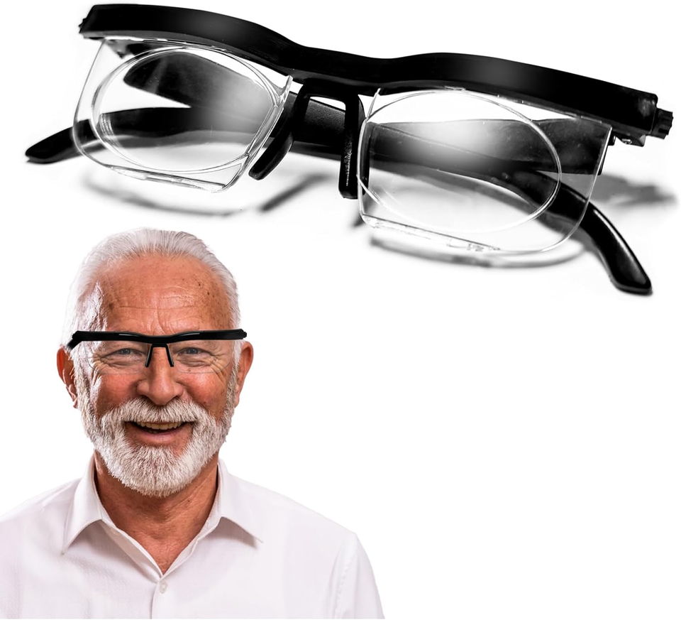 Dial Adjustable Glasses Variable Focus Instant Reading Distance Vision ...