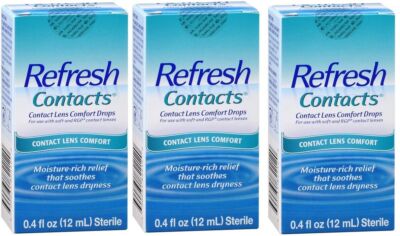 Refresh Contact Lens Comfort Drops 12ml (3 Pack) | eBay