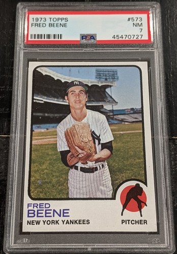 1973 Topps Fred Beene PSA 7 NM Vintage #573 Quality New York Yankees | eBay