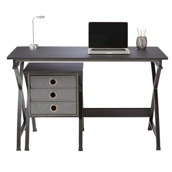 Realspace Studio X-Cross 48"W Desk And File Set Black for sale online ...