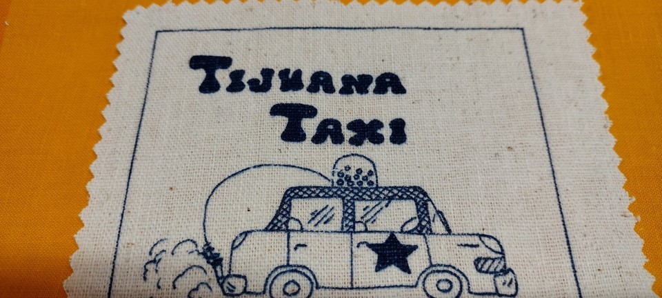 TIJUANA TAXI Vintage Cotton Canvas Square 70s Piece 4 Clothes Patching ...