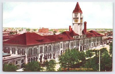 CO Denver, Union Depot, Aerial View, Clock Tower, DB Unposted | eBay