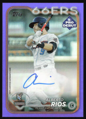 2024 Topps Pro Debut Alberto Rios #PD-162 Purple Foil Auto #'d /299 ...
