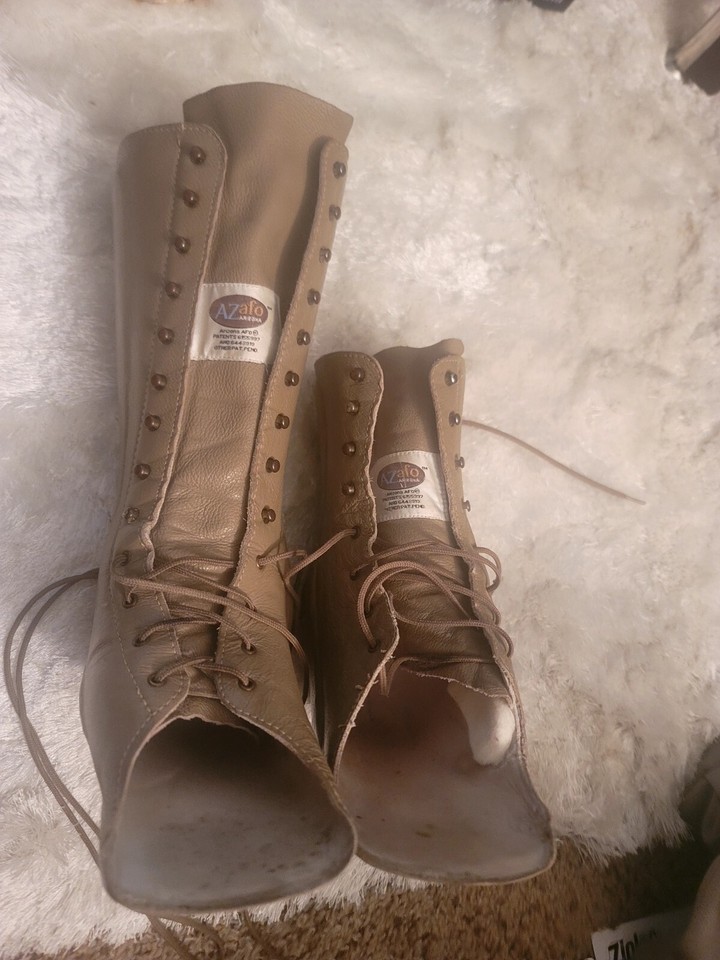 Azafo Arizona Leather Left/Right Foot Ankle Brace Boot AFO Drop | eBay