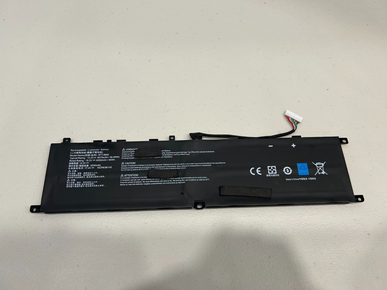 BTY-M6M MSI GS76 MS-17M1 Stealth 17.3" Genuine Battery 6578mAh 99Wh | eBay