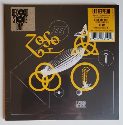 LED ZEPPELIN Rock And Roll 2018 RSD Yellow Vinyl 7" Single Factory ...