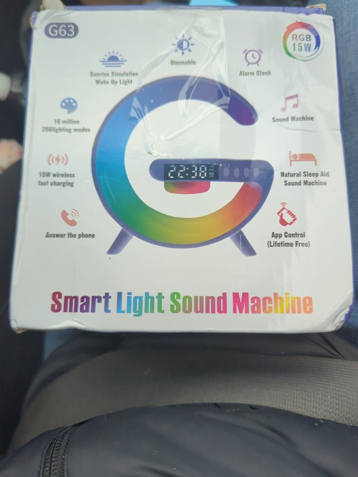 Smart Light Sound Machine G63 Multifunctional Wireless Charger Sleep ...