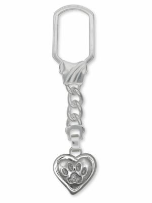 Dog Paw Key Ring Jewelry Sterling Silver Handmade Dog Key Ring PWH-KRE ...