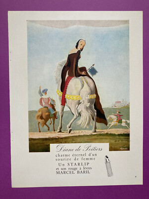 Publicité 1946 Star Lip Diane de Poitiers rouge lèvre Marcel Baril ...