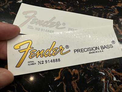 2Pcs FENDER PRECISION BASS Guitar Waterslide Transfer Headstock ...