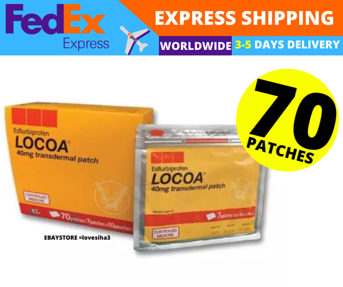 70 Patch/10 Packs LOCOA Esflurbiprofen Transdermal Patch Joint Pain ...
