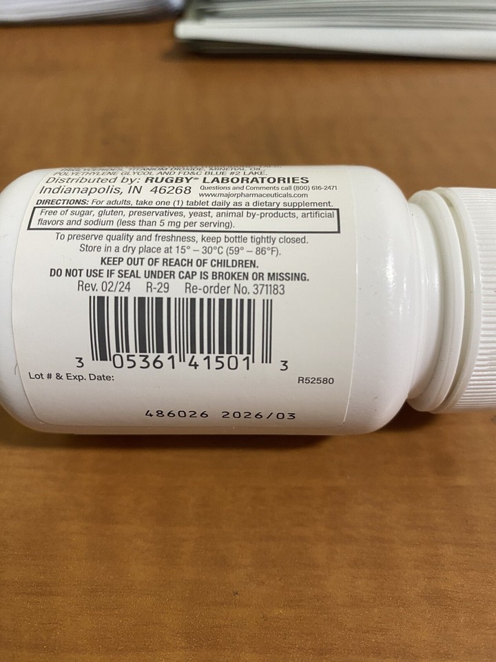 3 Pack Nephro-Vite Vitamin B and C Complex. 100 Tablets Each Exp 03/ ...