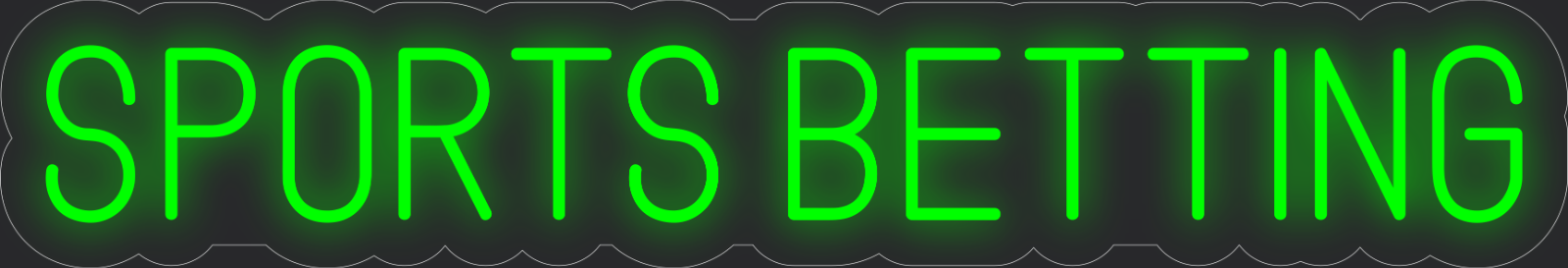 Sports Betting 36x6 in. LED Neon Sign w/ Remote Green Commercial ...