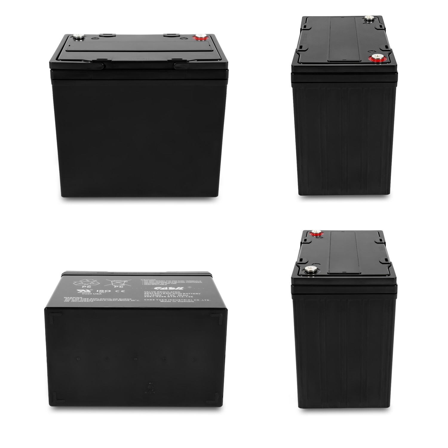12 Volt 50Ah AGM Deep Cycle Sealed Lead Acid Group 21R Battery for ...