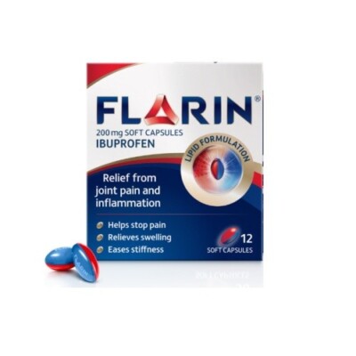 FLARIN IBUPROFEN 200MG 12 SOFT CAPSULES LIPID | eBay